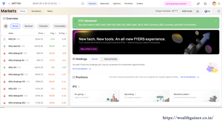 FYERS Web 2025 New UI